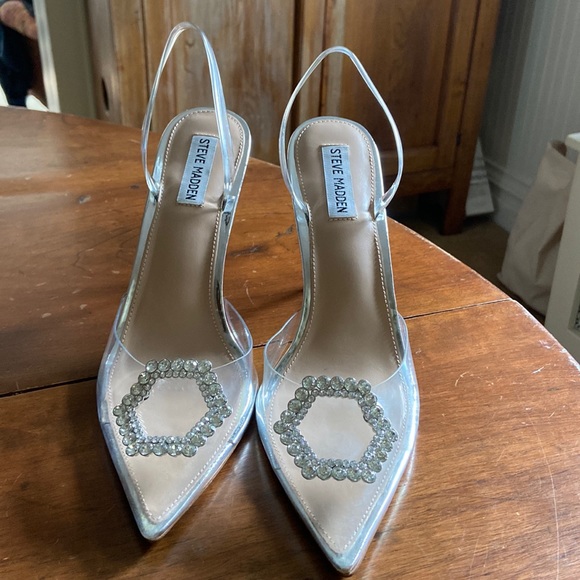 Steve Madden | Shoes | Steve Madden Vionnet Clear Toe Heels | Poshmark
